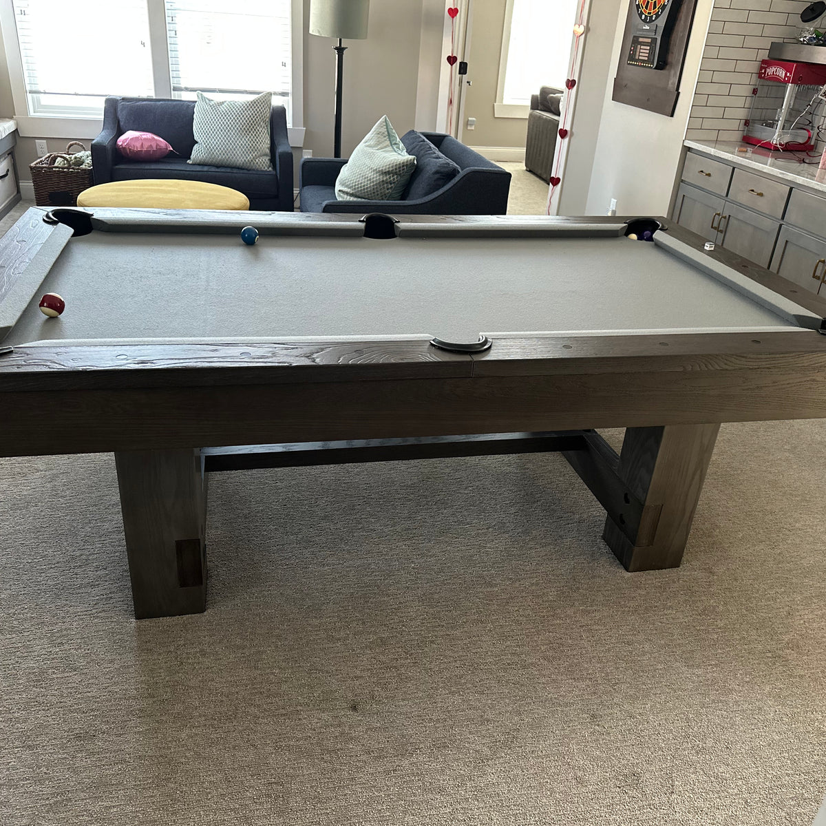 7’ Sawyer Twain Pool table w/Matching Dining Tops – The Pool Table Guys MN