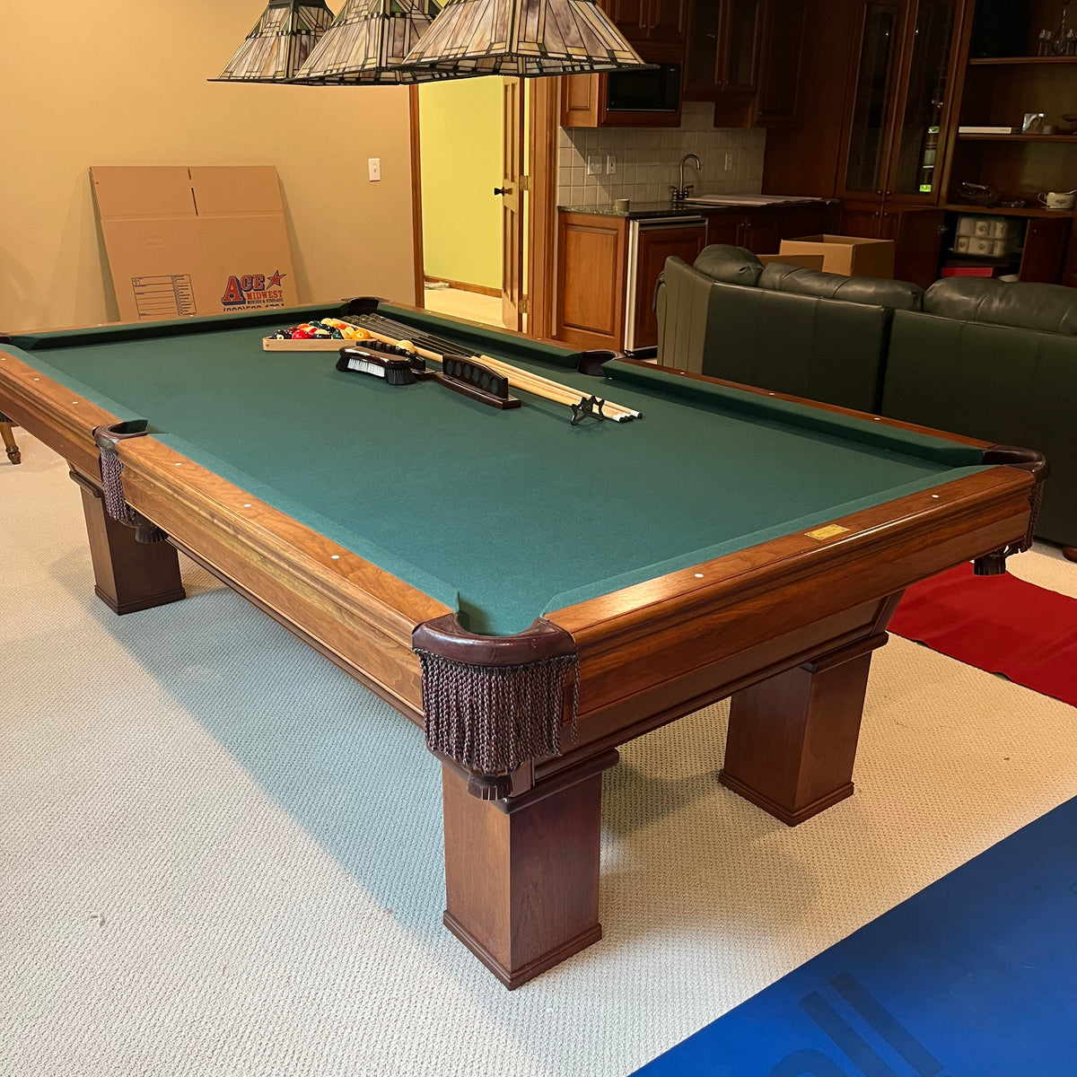 Gorgeous 8' Solid Cherry Peter's Billiards Pool Table – The Pool Table ...