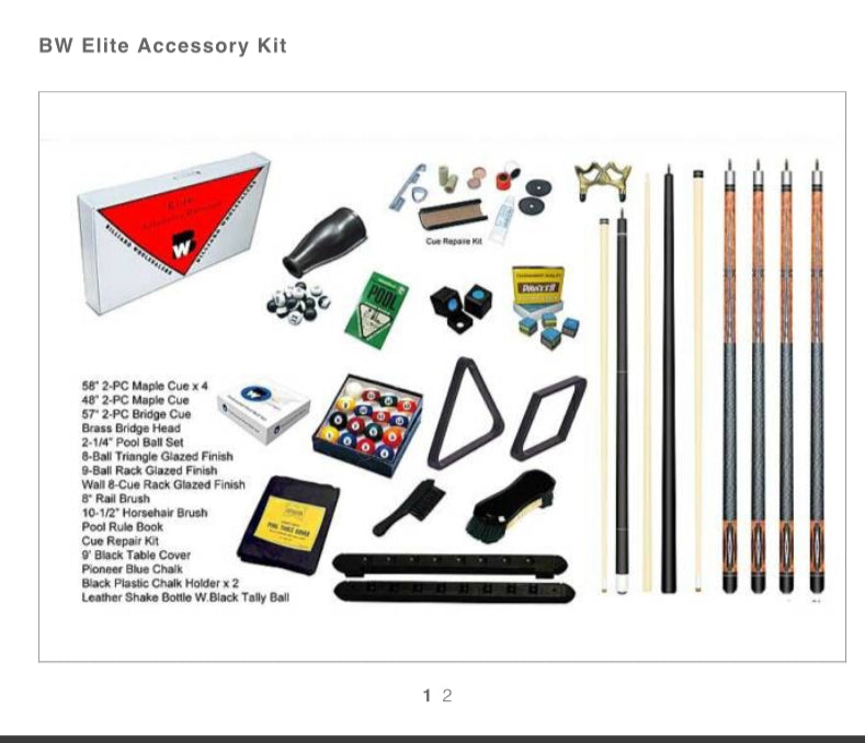 BW Elite Accessory Kit – Professional Pool Table Movers in Twin Cities, MN